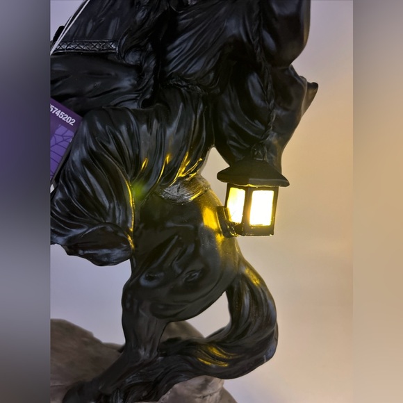 Gemmy | Holiday | 4 Halloweengothic Grim Reaper Riding Rearing Black ...